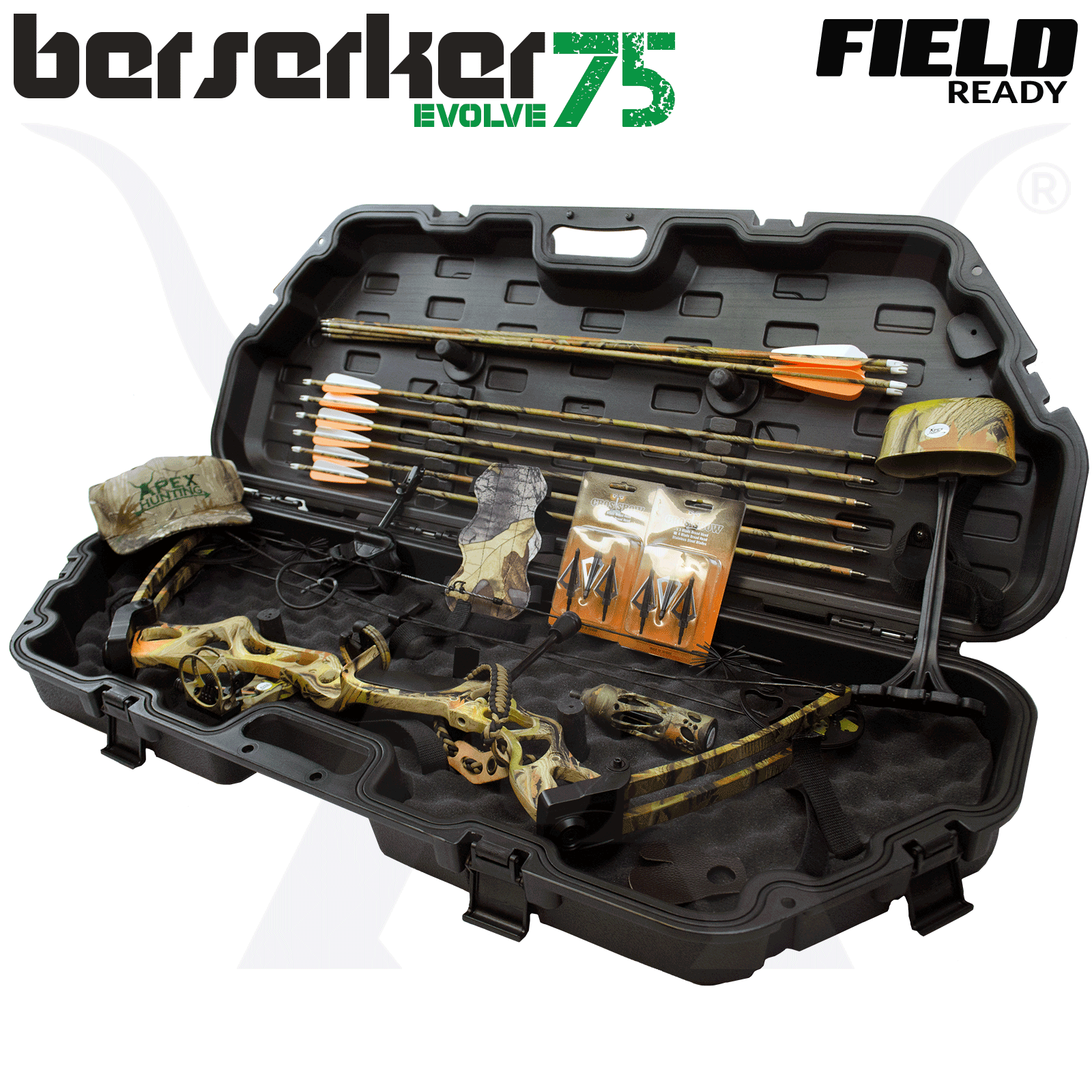 BRAND NEW 30-75 LBS APEX BERSERKER EVOLVE COMPOUND BOW OUTBACK FOR ...